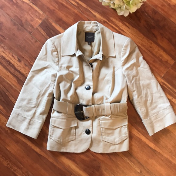 The Limited | Jackets & Coats | Khaki Lenin Jacket With Belt | Poshmark